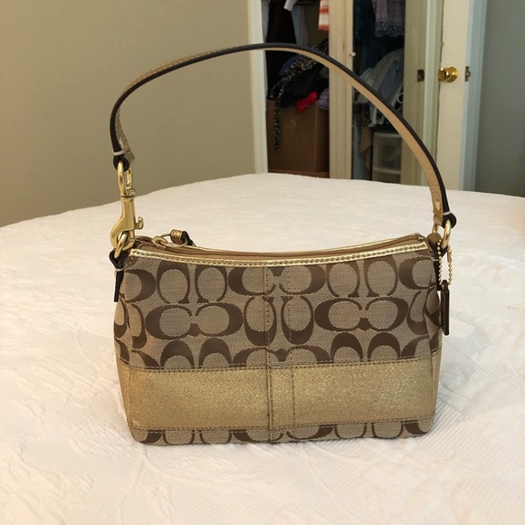 Coach | Bags | Coach Metallic Gold Mini Purse | Poshmark